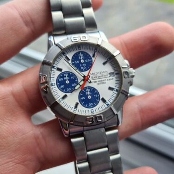 Vintage 2001 PANDA, SEIKO, MILD SEVEN SKI RALLY, Quartz Chronograph ...