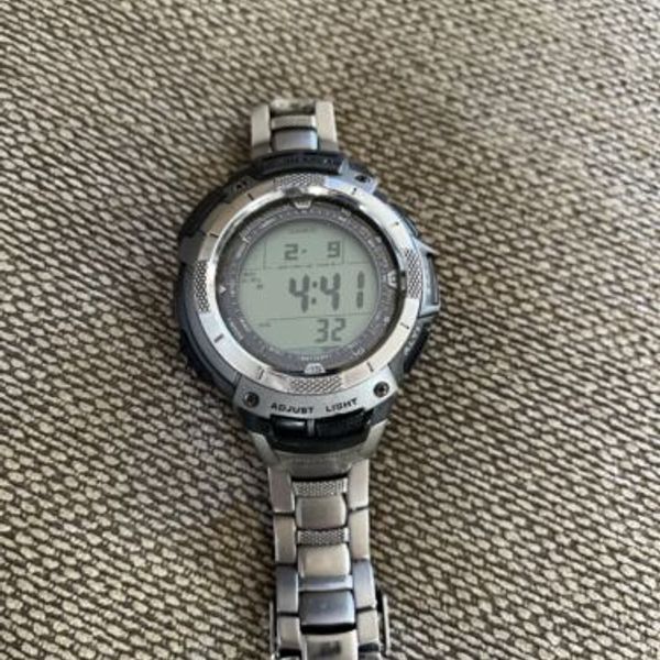 Casio Titanium Solar PAW-1100T Pathfinder Wave Ceptor 51mm Altimeter ...