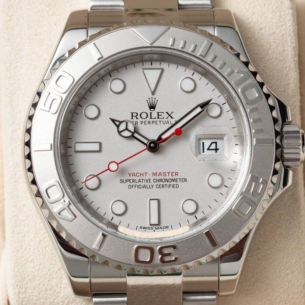 FSOT: Rolex Yacht-Master 116622 Platinum Dial / Bezel Box Papers ...