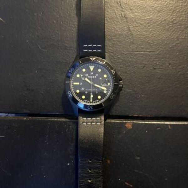 Timex Navi XL Mens Black Dial/Bezel Automatic Diver Watch TW2U10000 ...