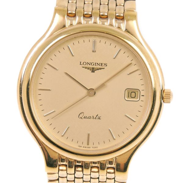 [LONGINES] Longines flagship 7292 Stainless Steel Quartz Men's Gold ...