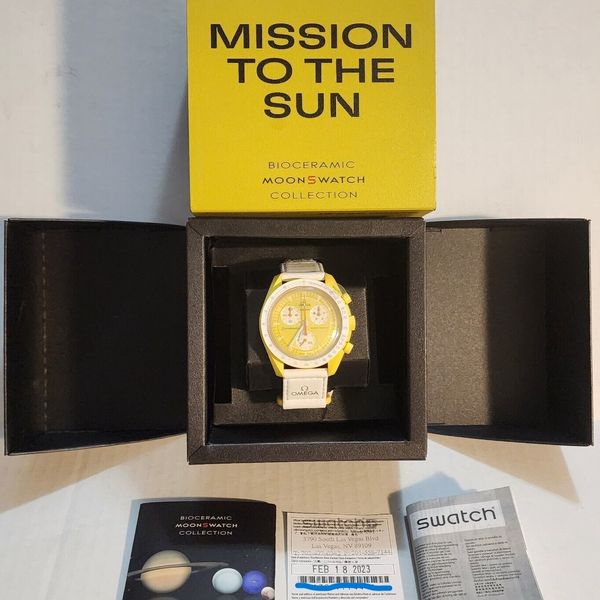 Swatch x Omega Bioceramic Moonswatch Mission To The Sun Watch -With Box ...