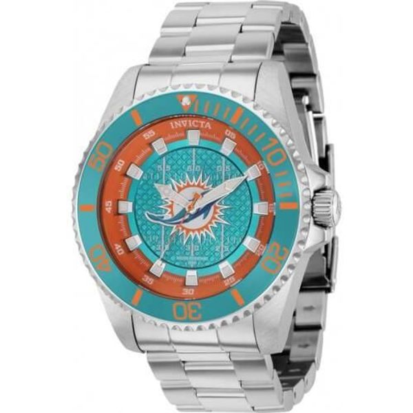 Invicta Men's Watch NFL Miami Dolphins Japanese Quartz Steel Bracelet ...