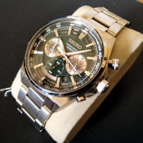 Seiko Chronograph 10 Bar Men's Watch - SSB405 - Brand New | WatchCharts ...