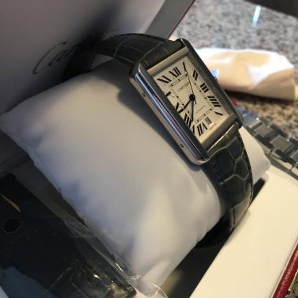 FS: Cartier Tank Solo XL on S/Bracelet + 2 OEM leather straps ...