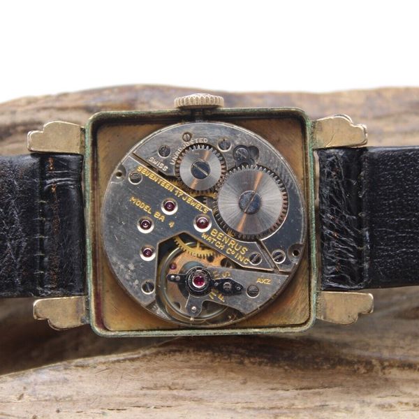 BENRUS SWISS TANK WATCH 25.2mm 16.2mm LUG MODEL BA4 AXZ 17j RUNS (CM ...