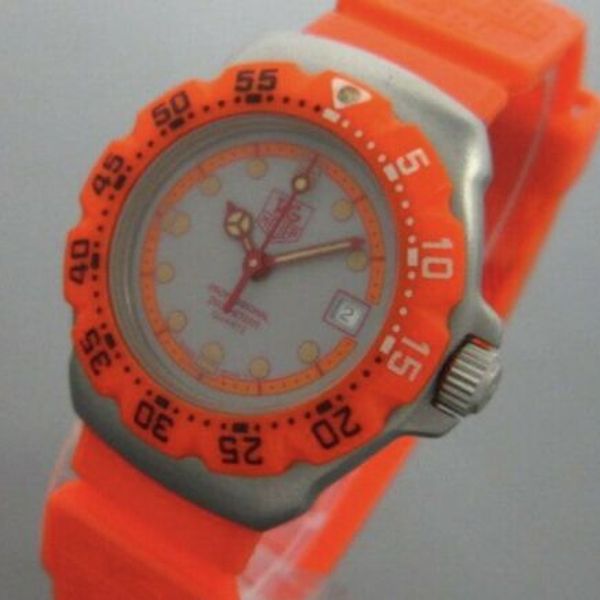 Vintage Tag Heuer Watch Formula 1 Orange Silver 383.508 | WatchCharts