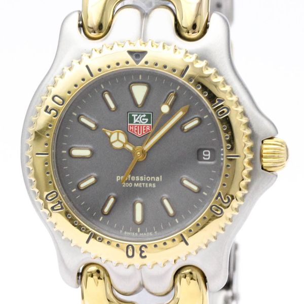 TAG Heuer Sel 200M gold-plated stainless steel quartz men's watch S95 ...