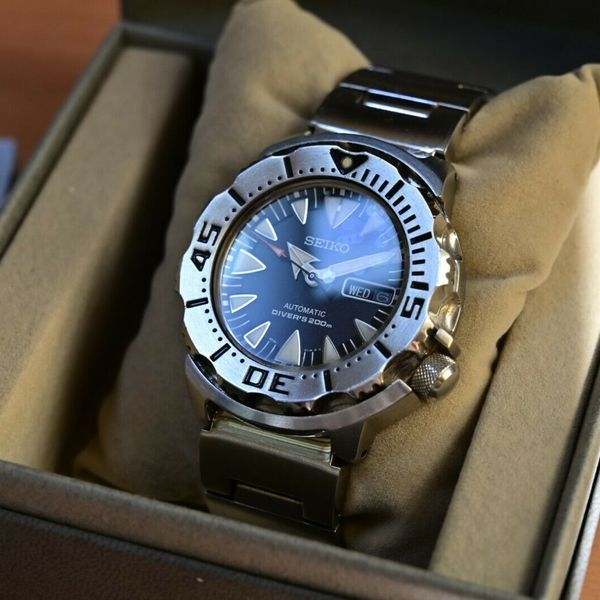 Seiko SRP307 BLACK Monster gen 2 air diver 4r36 prospex rare ...