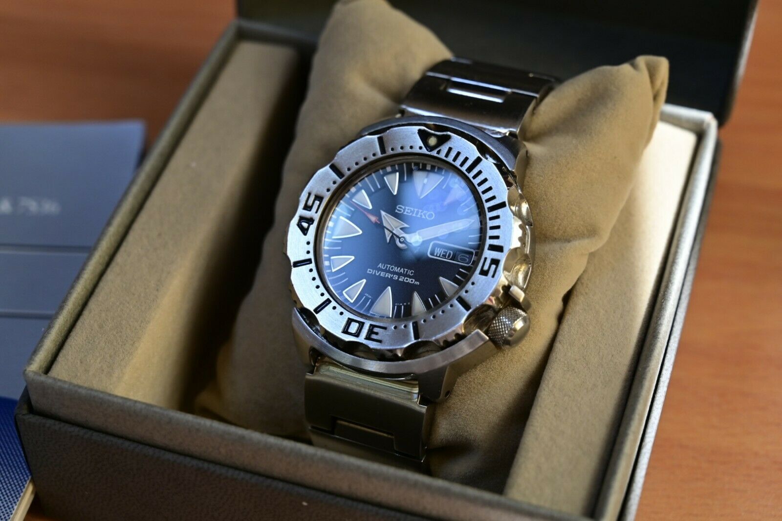 Seiko SRP307 BLACK Monster gen 2 air diver 4r36 prospex rare ...