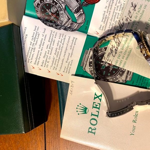 FS Rolex GMT Master 14Gold/Stain Nipple Dial 1974 Ridley 2019 Service ...