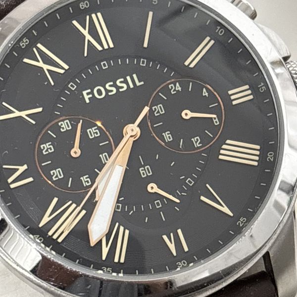 Gents Grant Chrono Fossil Quartz Watch - All Original & Working ...