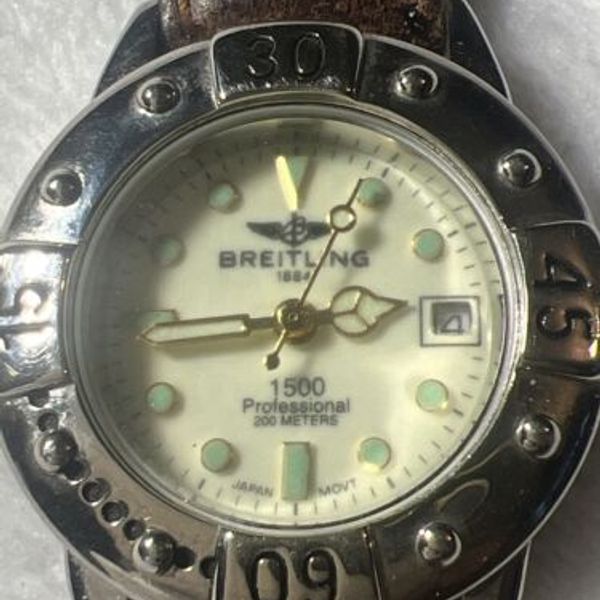 BREITLING 1884 WOMAN WATCH B13689 SUISSE CHRONOGRAPHE WORKING USED ...