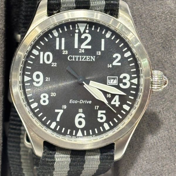 Citizen Eco-Drive Model E111-S073421 Military Field Officer Watch ...