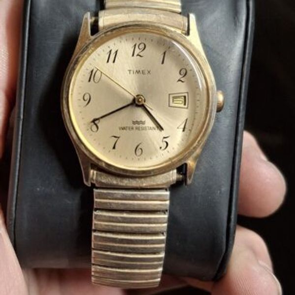 Timex Sprite 1980s Gold Tone Mens Vintage 1980s Mechanical Handwind ...