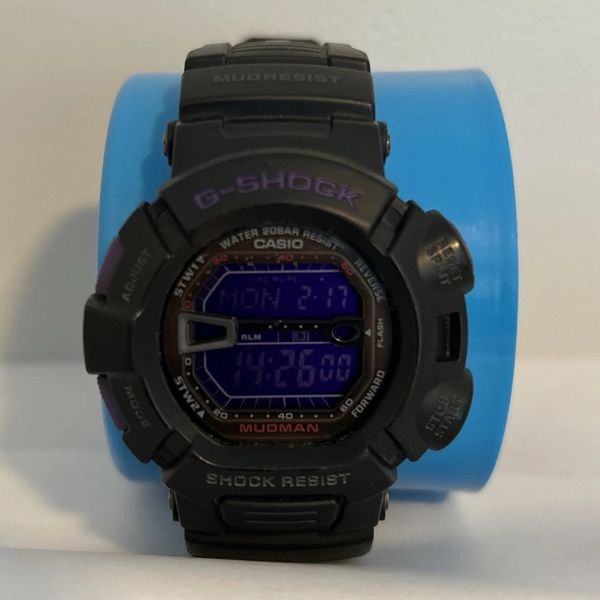 Casio G-Shock MUDMAN Black Purple Digital G-9000BP Rare Watch Fast ...