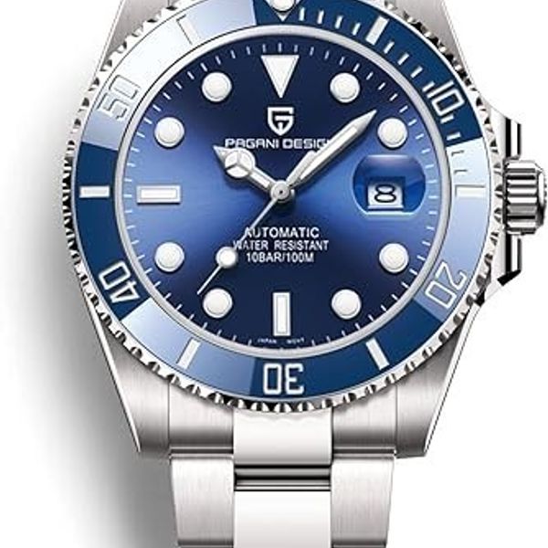 Pagani Design PD-1662 GMT Automatic Mechanical Blue Dial Sapphire ...