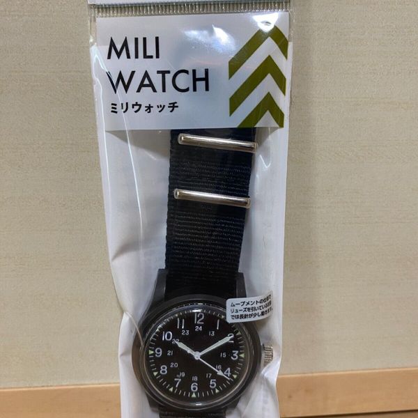 Daiso MILI-WATCH Military Style Watch Seiko Movemrent Black Light ...
