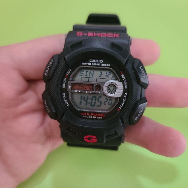 CASIO G-SHOCK GULFMAN G-9100-1 G-9100 G9100 FISHING SURFING KAYAK ...
