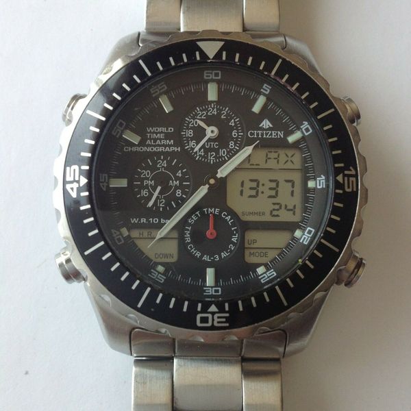 Citizen C300-T005381 Promaster analog/digital world time chronograph ...