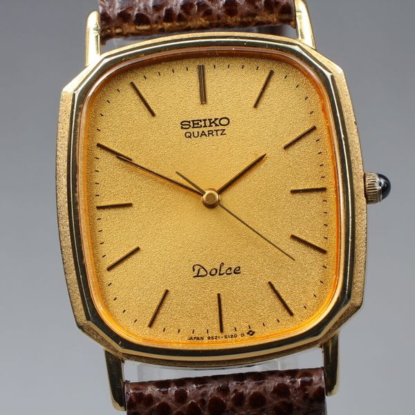 [N MINT] Vintage Seiko Dolce 9521-5120 Gold Dial Quartz Men's Watch From JAPAN | WatchCharts ...