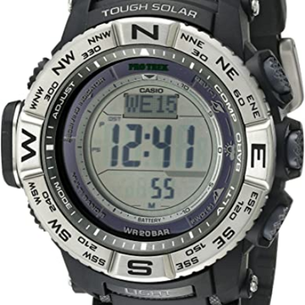 Casio Men's Pro Trek Triple Sensor Digital Grey Dial Black Strap Watch ...