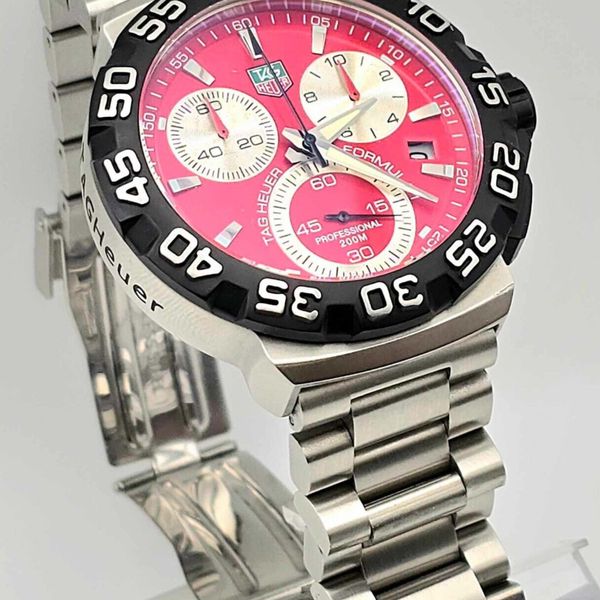 Tag Heuer CAH1110 Formula 1 Red Face Quartz Watch w/ Box + Links ...