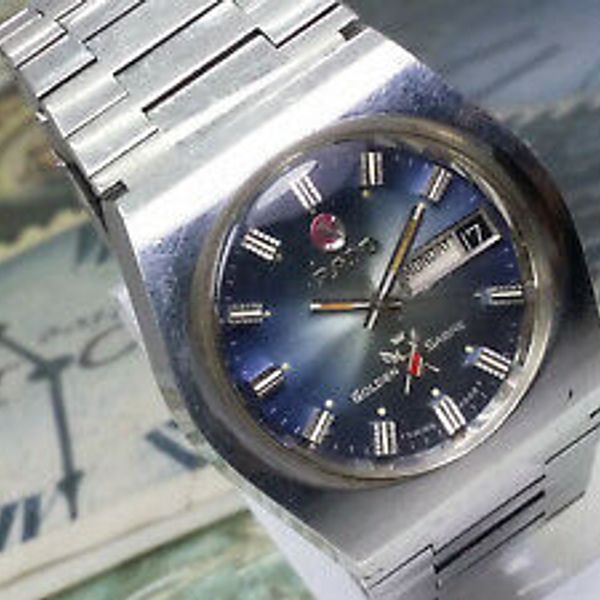 Vintage Authentic RADO GOLDEN SABRE ETA 2798 Movement Day Date Wrist ...