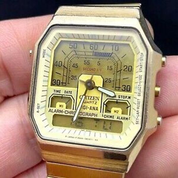 Citizen DIGI-ANA Digital Robot Chronograph Watch Antique Vintage 1980s ...