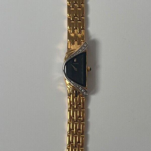 Seiko Half Moon Ladies Watch Gold Vintage | WatchCharts Marketplace