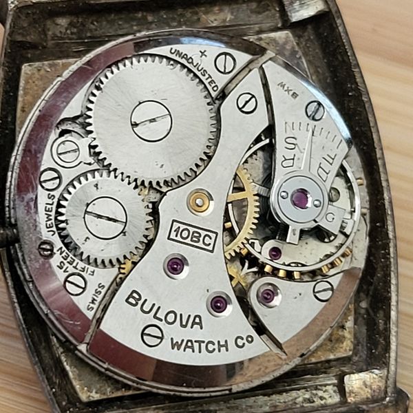 Vintage Bulova 10BC Bulova 10K RGP over Sterling 15 Jewels, For Repair ...