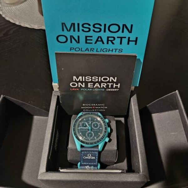 OMEGA X SWATCH SpeedMaster MoonSwatch MISSION ON EARTH - POLAR LIGHTS ...