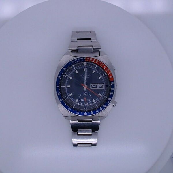 Cool Seiko "Pogue" Automatic Chronograph 6139-6005 Pepsi Bezel ...