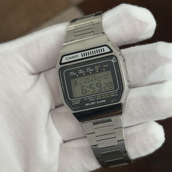 Rare Vintage Casio Melody Digital Alarm Watch H111 Module 82 1980s JDM ...
