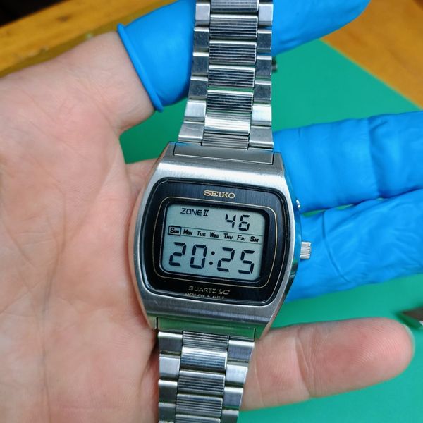 Vintage Seiko LC Quartz Digital Mens Watch Exc Fully Functional Orig ...