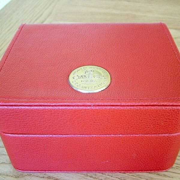VINTAGE WRISTWATCH WATCH BOX GENTS OMEGA WORLD SERVICE ORGANIZATION NO ...