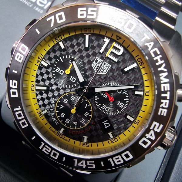 TAG Heuer Formula 1 Chronograph CAZ101AC.BA0842 Chequered Flag Dial ...