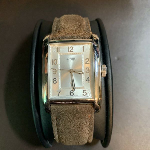 Oris Mens Classic Rectangular Automatic Steel wrist watch - tank ...