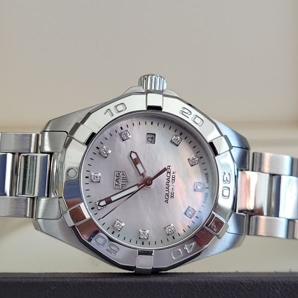 Tag Heuer Aquaracer Ladies watch Diamond Dial WBD1414 27mm GORGEOUS RRP ...