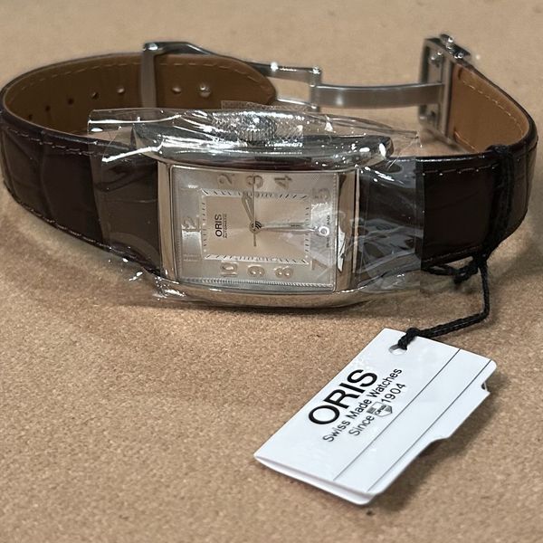 NOS Oris Rectangular Date Mechanical Stainless Steel Watch | WatchCharts Marketplace
