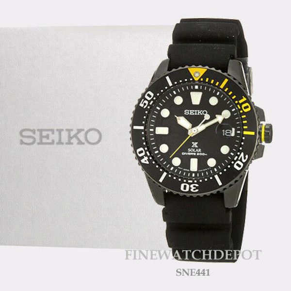 Authentic Seiko Prospex Solar Diver's 200M Rubber Watch SNE441 ...
