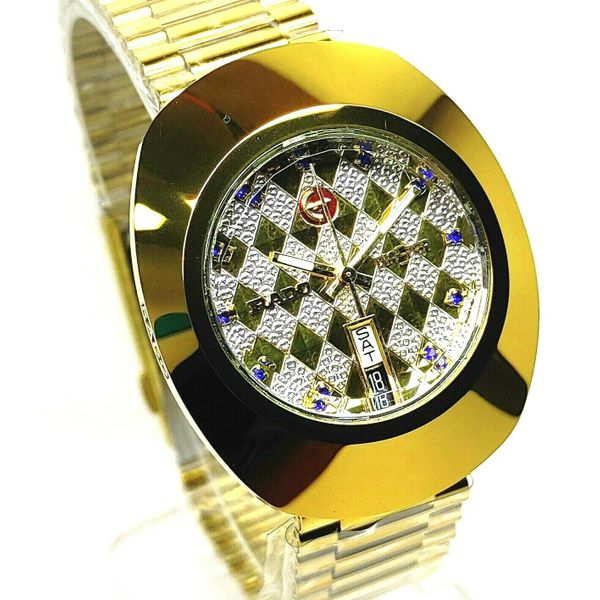 Vintage Rado Diastar Automatic Silver Dial Blue Stone Men's Wrist Watch ...
