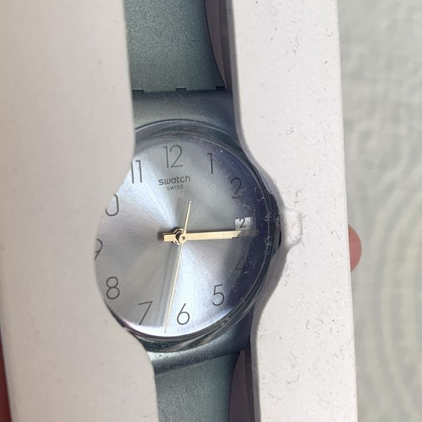 Swatch Watch Originals Womenâ s Slate Blue Round Face Watch 2021 New In ...