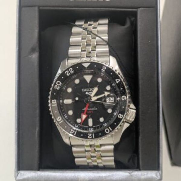 SEIKO SSK001 Automatic Watch for Men Black & Gray GMT Bezel 100m Water ...