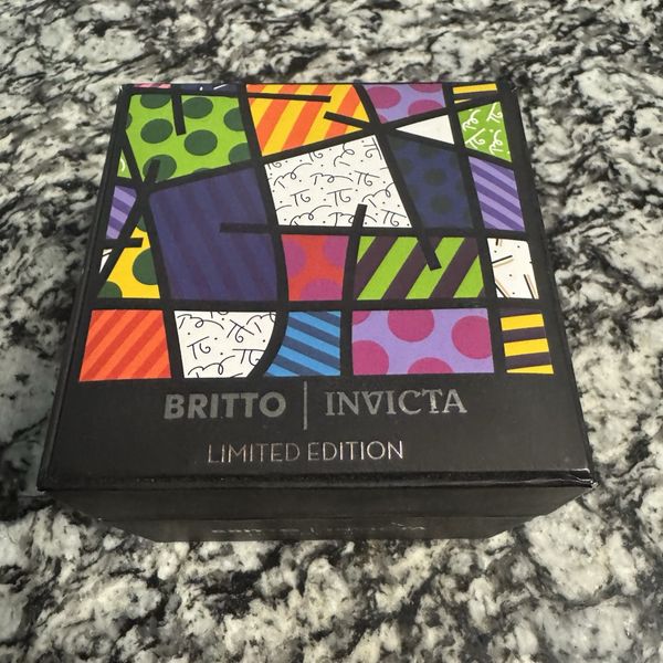 ROMERO BRITTO INVICTA MEN's 50 MM L.E. QUARTZ STAINLESS BRACELET WATCH ...
