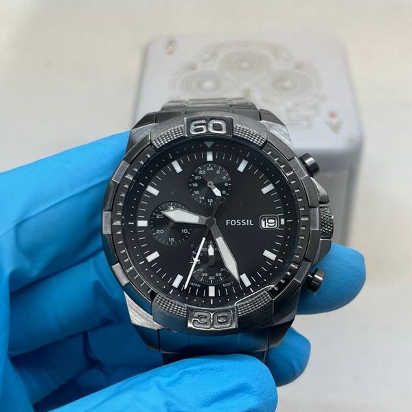 Fossil Bronson Chronograph Quartz Black Dial Men's Watch FS5852 - NEW ...