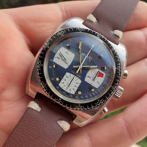 [€600 EUR] F.S. Vintage BWC chronograph diver, Valjoux 7736 - '70 ...