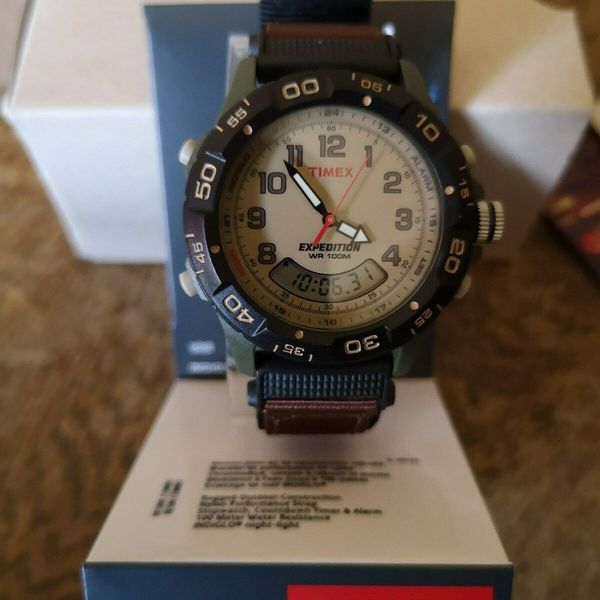Timex Expedition watch T 45181 JV Chronograph Alarm Indigo NEW ...