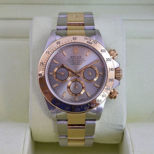 FSOT: Rolex Daytona 16523 Zenith Two Tone Slate Grey Dial | WatchCharts ...