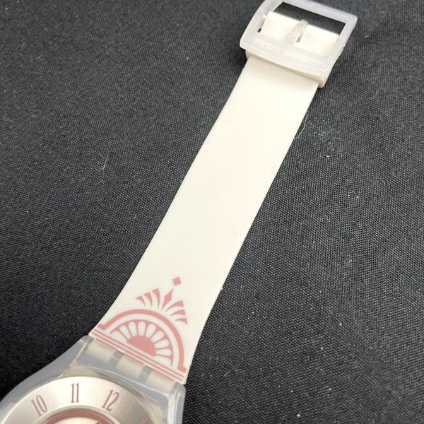 Swatch Swiss Skin White Pink Woman Lady SFW105 Mandala W/Battery ...